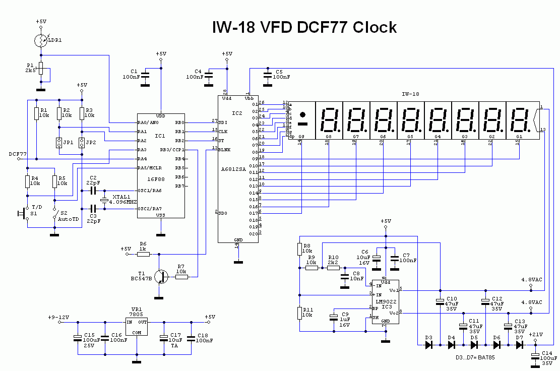 Vacuum Fluorescent Display (VFD), tubes